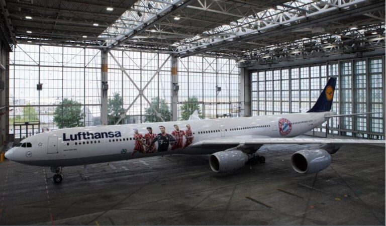 Lufthansa Airbus for FC Bayern gets new design