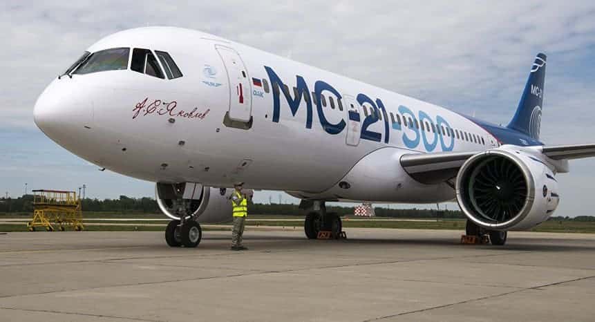 Russian MC-21 aircraft prototype suffers landing gear failure during ...