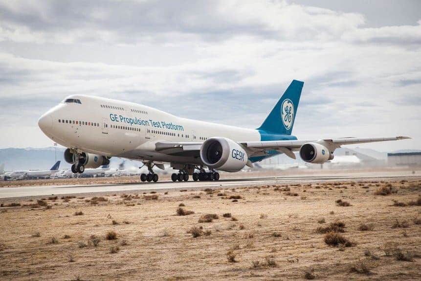 GE realiza o primeiro voo do motor GE9X, que equipará o Boeing 777X ...