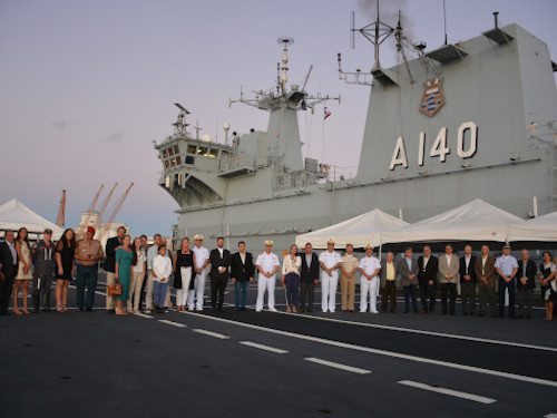 Navy performs ceremony for the Flag narrated on the Multipurpose ...