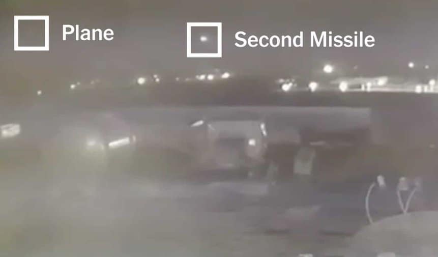 New video shows missile hitting plane in Iran, then crashing