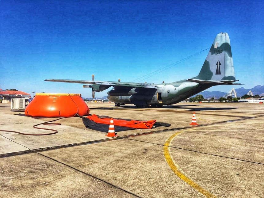 FAB C-130 Hércules aircraft supports firefighting in Serra da ...