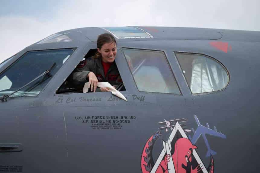 This is the first woman to command a squadron of B-52 bombers