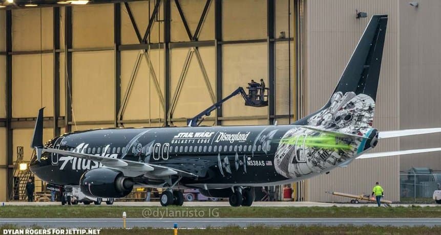 Que a força esteja com você: Alaska Airlines personaliza avião com o ...