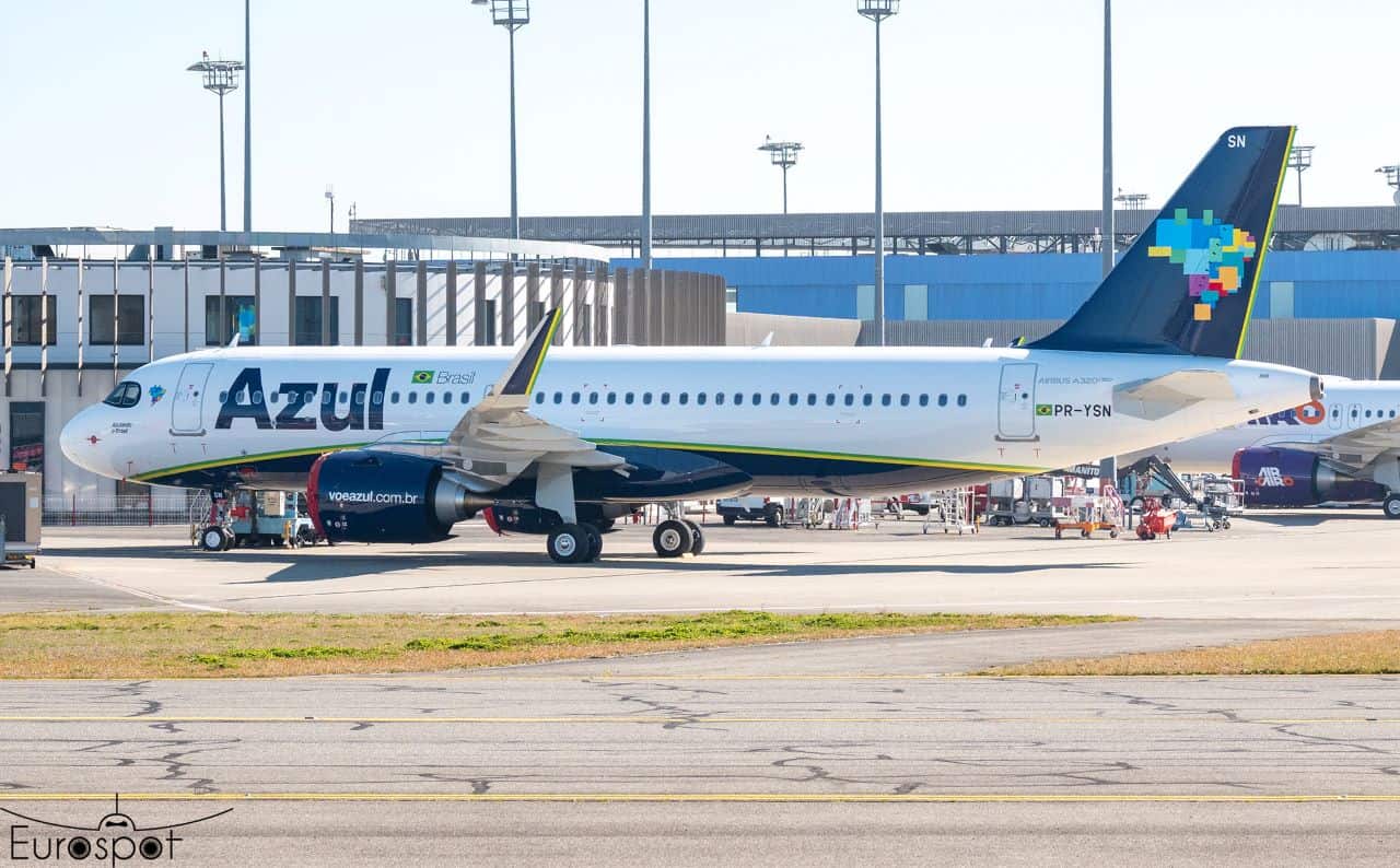 Novo Airbus A320neo da Azul deverá ser entregue em breve