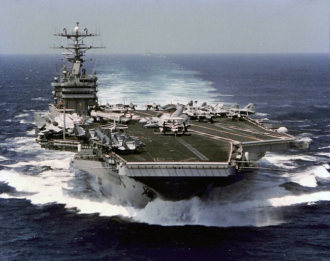 The George Washington Aircraft Carrier arrives on the coast of Rio ...