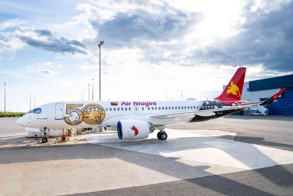 Air Niugini receives its first Airbus A220-300 in celebration of 50 ...